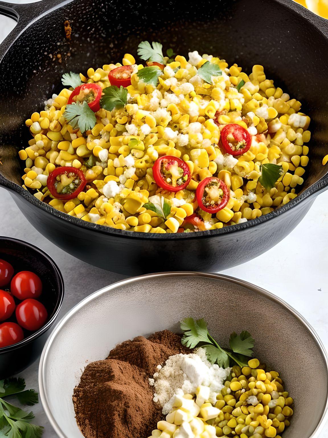 Canned Corn Recipes -Savory Corn and Black Bean Fiesta